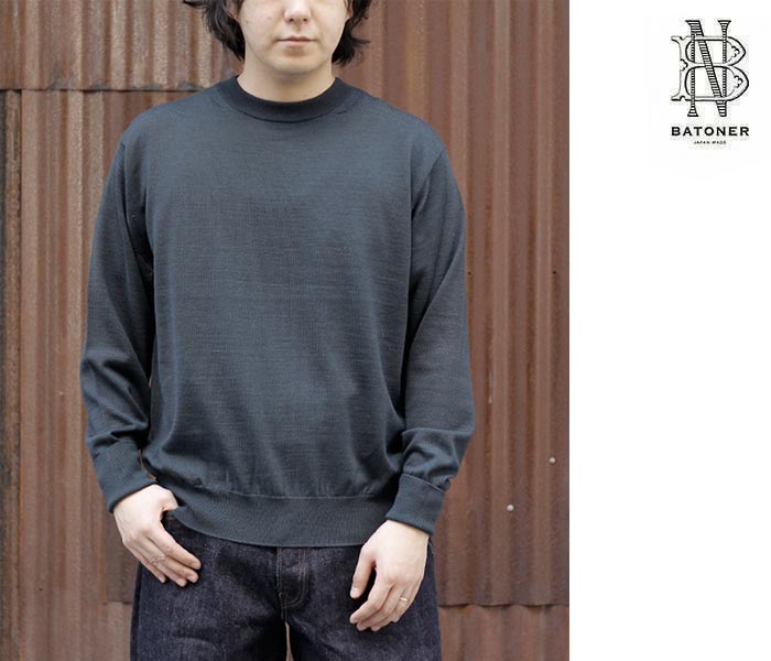 バトナー BATONER ベイビー ウール クルーネック BABY WOOL CREW NECK (BN-24FM-026)｜アンドフェブ公式通販