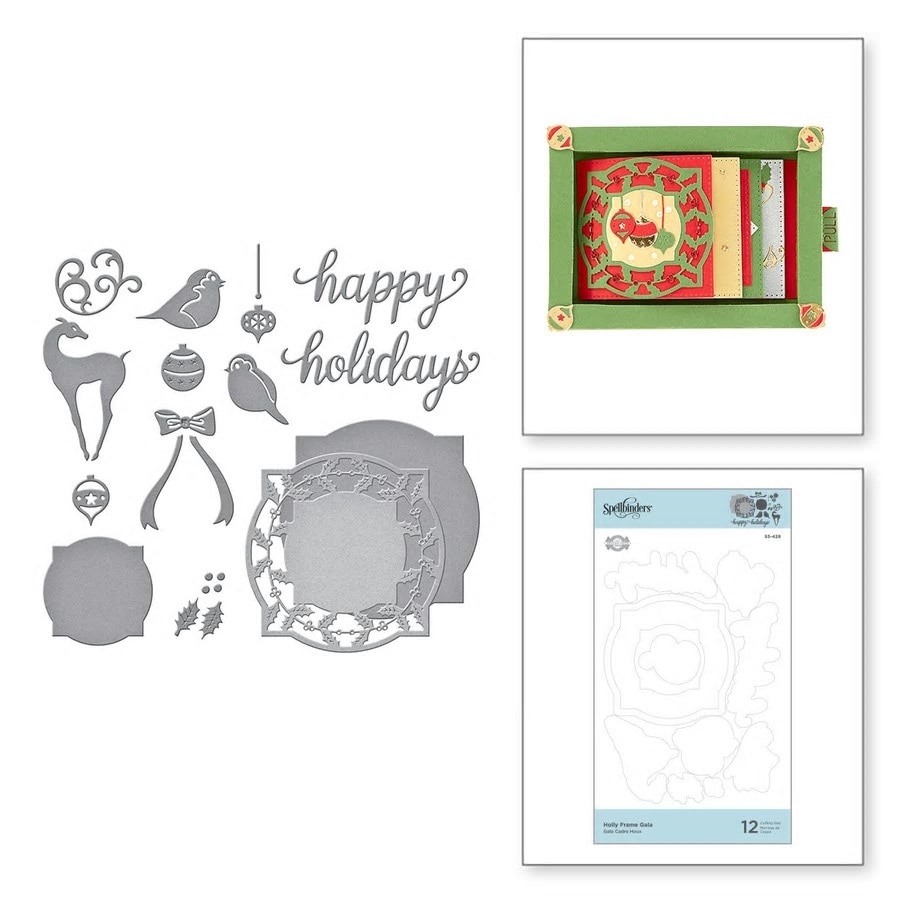 Spellbinders Die - S5-428 Holly Frame Gala | Spellbinders,Die | Little Angel♪