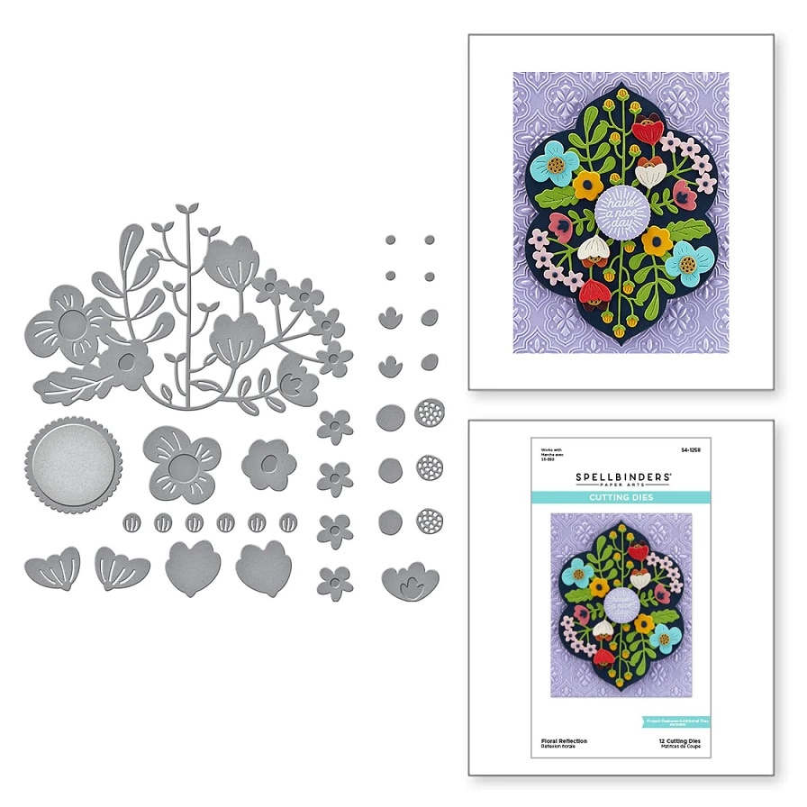 Spellbinders Die - S4-1258 Floral Reflection | Spellbinders,Die ...