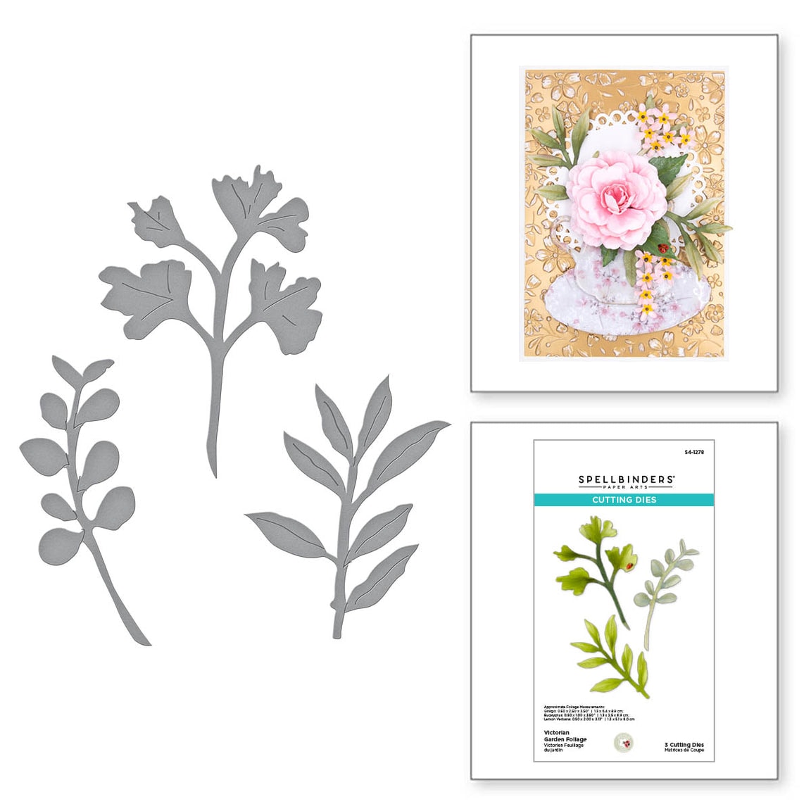 Spellbinders Die - S4-1278 Victorian Garden Foliage | Spellbinders,Die ...