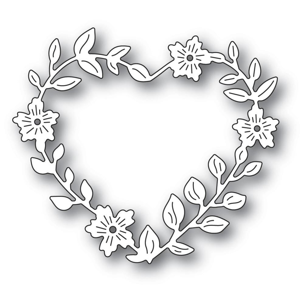 Memory Box Die - 94371 Blooming Heart Wreath | Memory Box,Die | Little ...