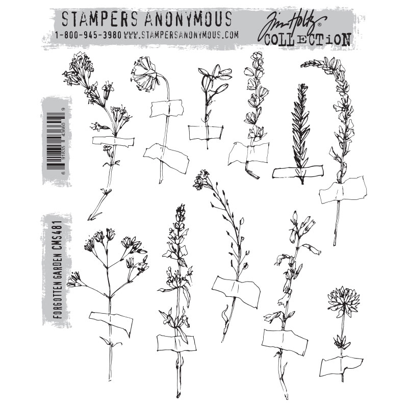 Stampers Anonymous Tim Holtz Stamps - CMS481 Forgotten Garden ...