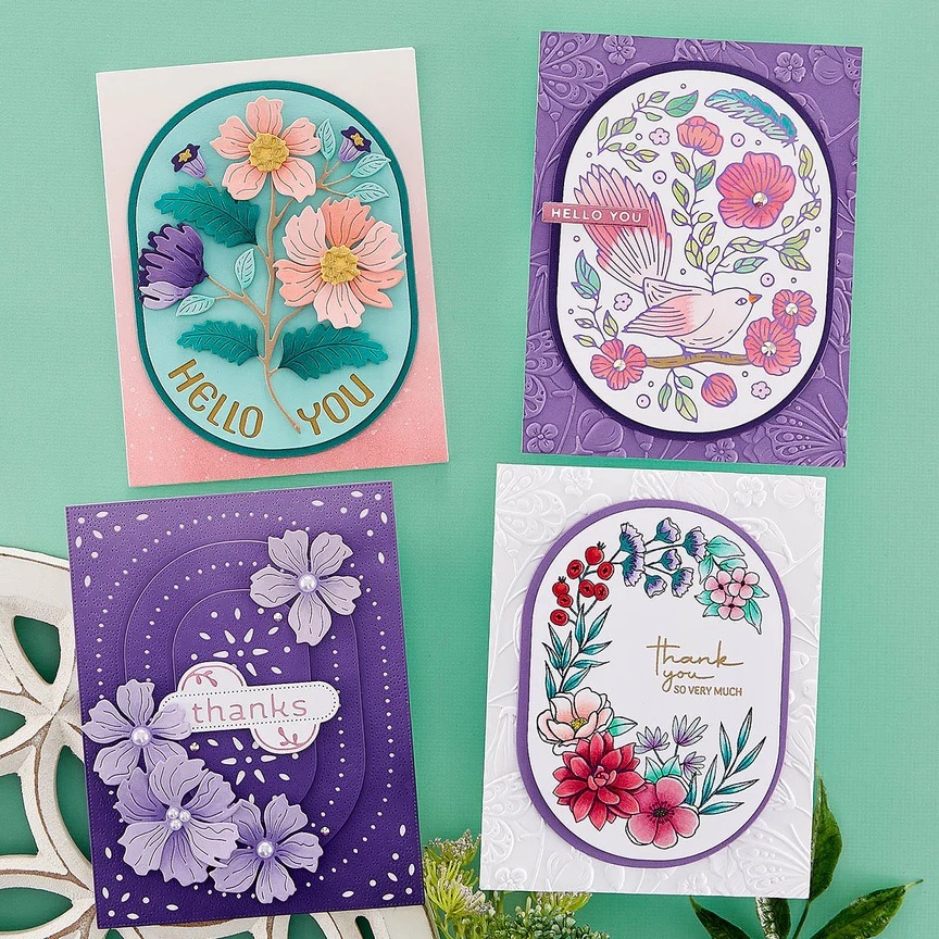 Spellbinders Glimmer Hot Foil Plates + Die - GLP-373 Stylish Oval ...