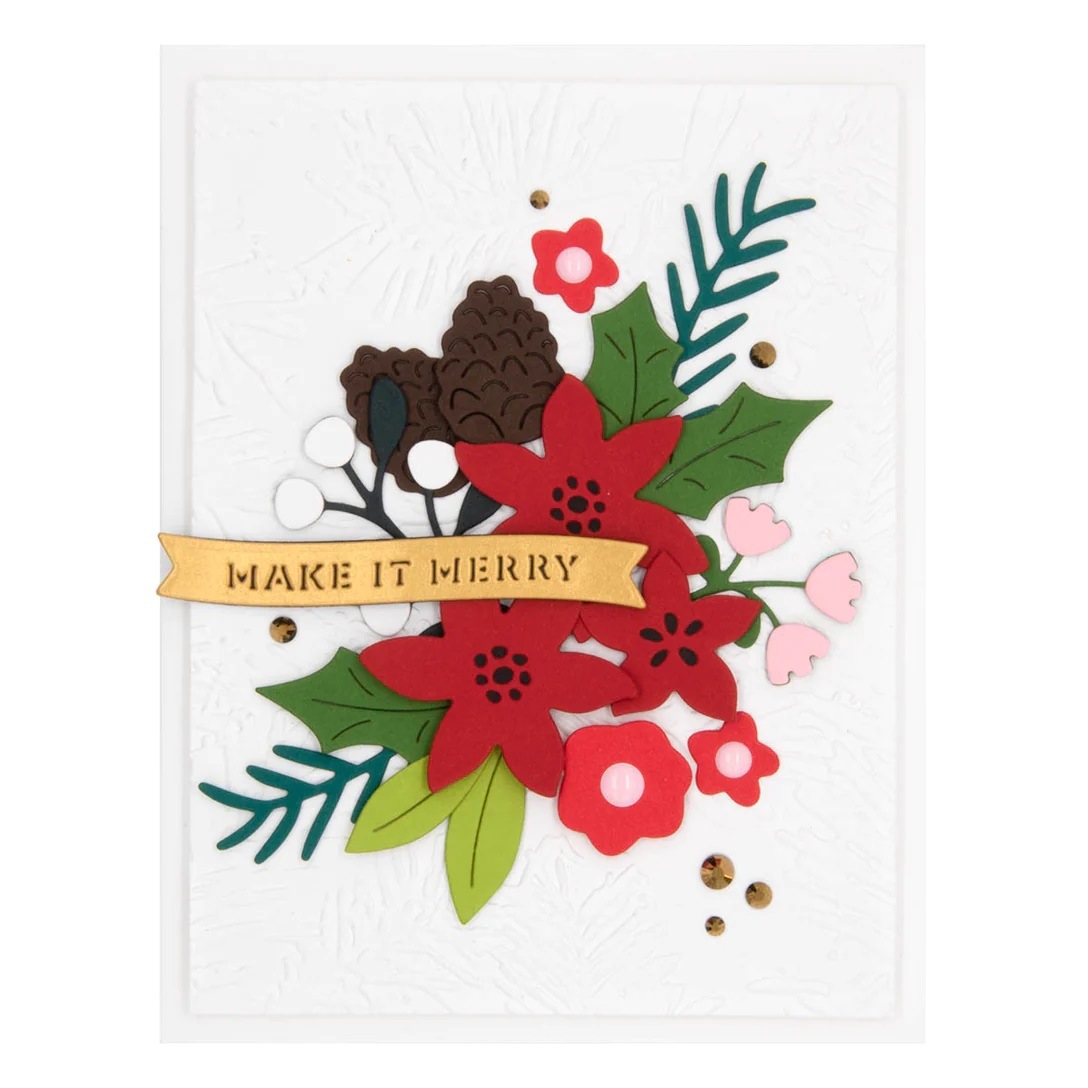 Spellbinders Die - S4-1288 Make It Merry Florals | Spellbinders,Die ...