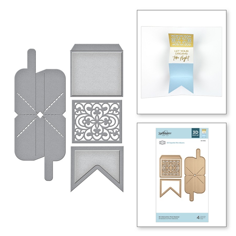 Spellbinders Die - S4-1032 3D Interactive Pivot Banner | Spellbinders ...