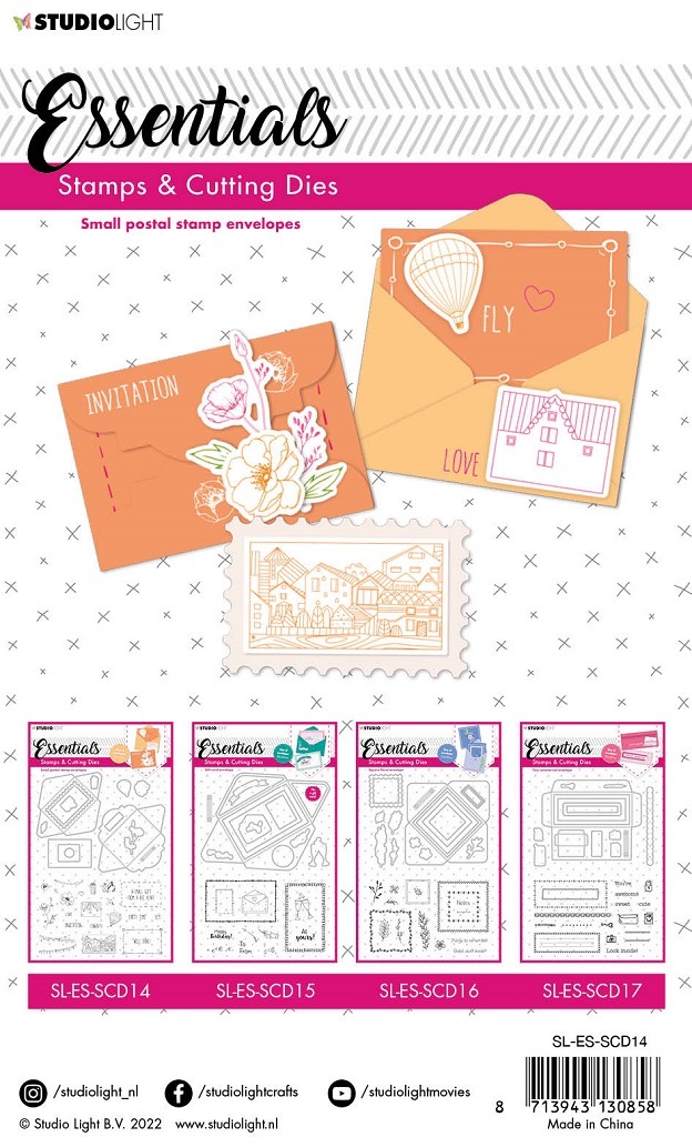 Studio Light Die & Stamp - SL-ES-SCD14 Small postal stamp envelopes ...