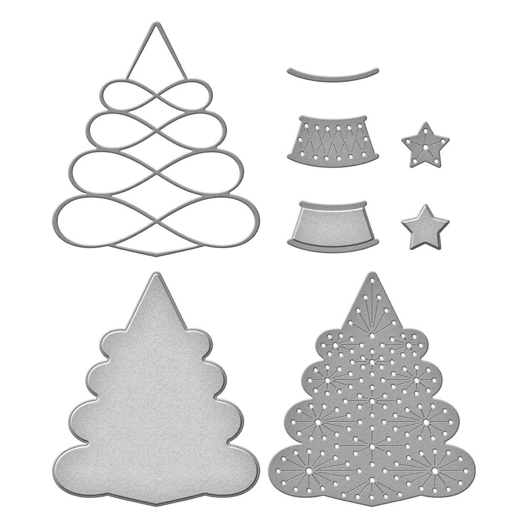 Spellbinders Die - S5-596 Stitched Christmas Tree | Spellbinders,Die ...