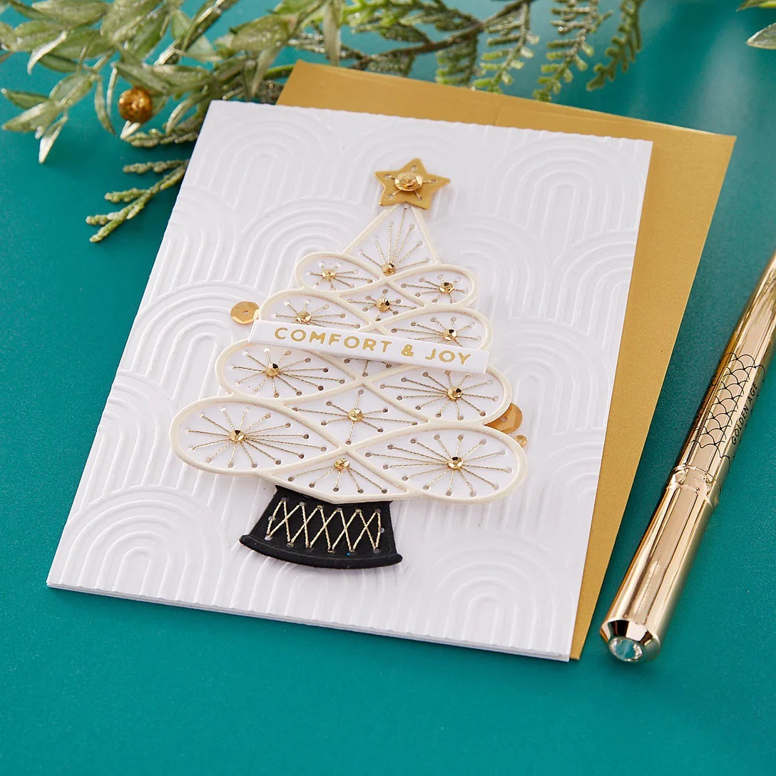 Spellbinders Die - S5-596 Stitched Christmas Tree | Spellbinders,Die ...