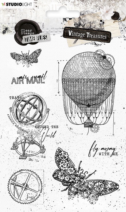 Studio Light Clear Stamp - SL-VT-STAMP248 Time flies | Studio Light ...