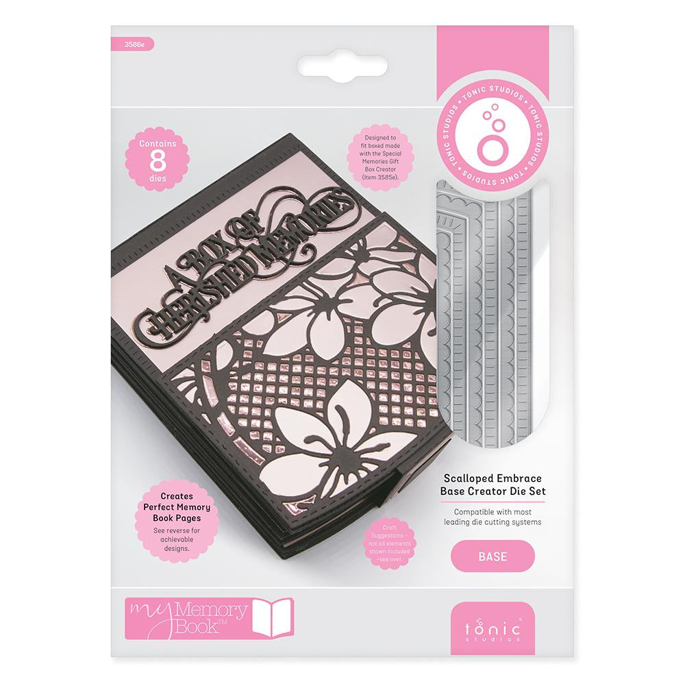 Tonic Studios Die - 3586E My Memory Book Scalloped Embrace Base Creator | Tonic Studios,Die ...