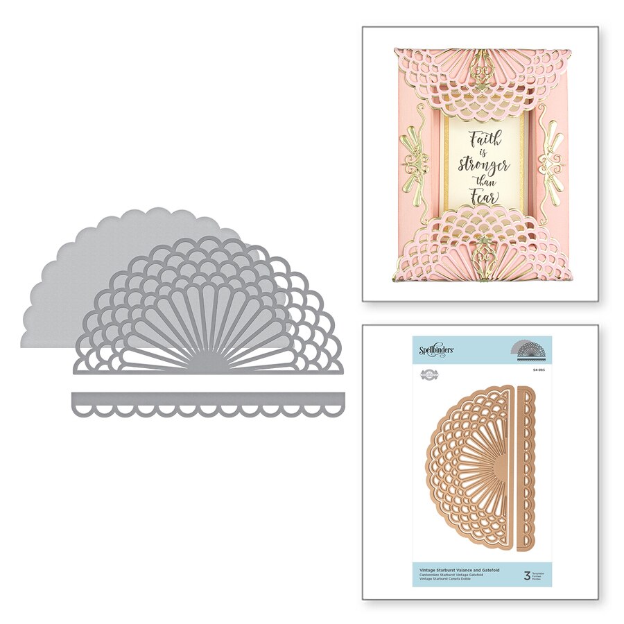 Spellbinders Die - S4-985 Vintage Starburst Valance and Gatefold ...