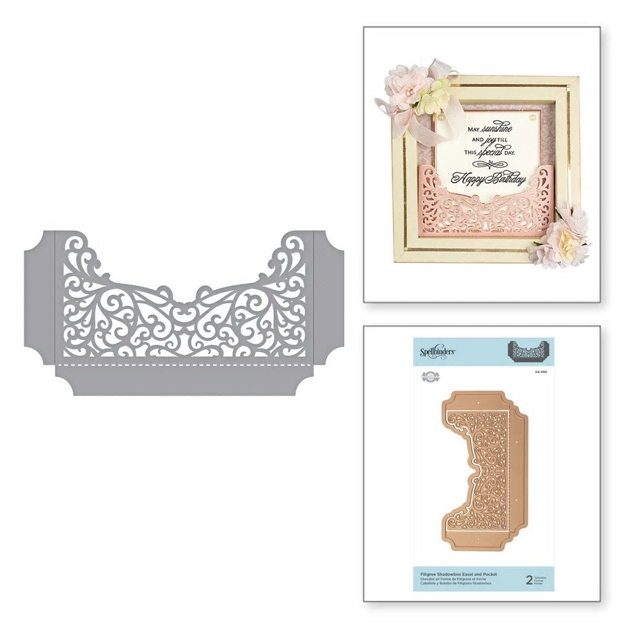 Spellbinders Die - S4-986 Filigree Shadowbox Easel and Pocket Shadowbox ...