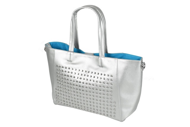 スタッズトートバッグ／シルバー（裏地コバルトブルー）／Lサイズ／2370-1414 | バッグ,トートバッグ,スタッズトートバッグ,Lサイズ | | Anne Coquine 公式オフィシャルショップ