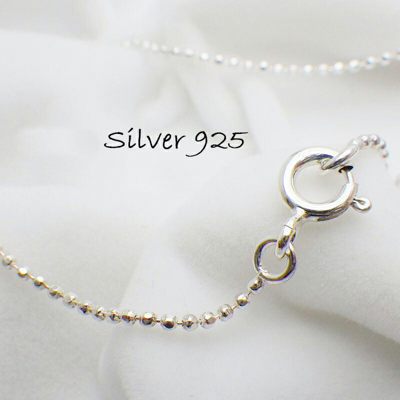 ネックレスチェーンのみ ダイヤモンドボール 金属アレルギー対応 40cm 45cm レディース メンズ 幅0.9mm シルバー925 アクセサリー プレゼント | ネックレスチェーン ...
