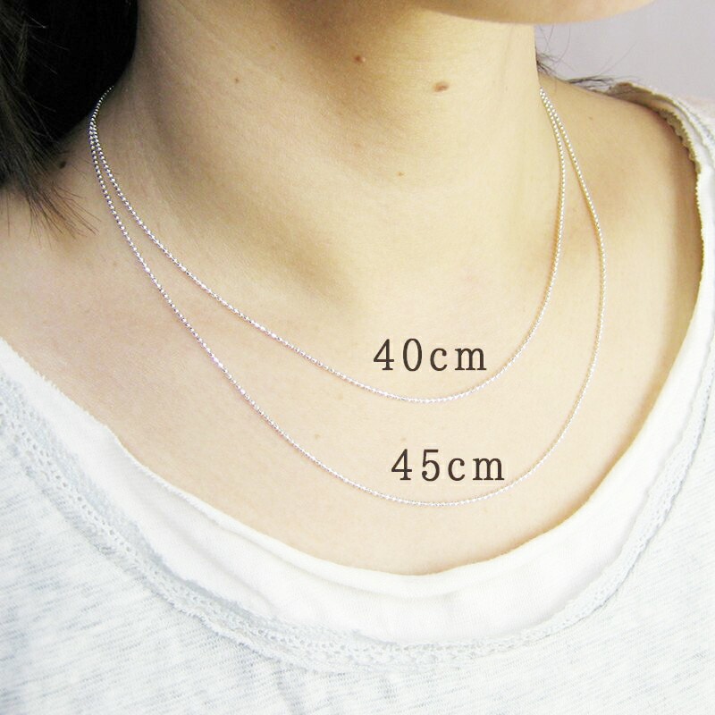 ネックレスチェーンのみ ダイヤモンドボール 金属アレルギー対応 40cm 45cm レディース メンズ 幅0.9mm シルバー925 アクセサリー プレゼント | ネックレスチェーン ...