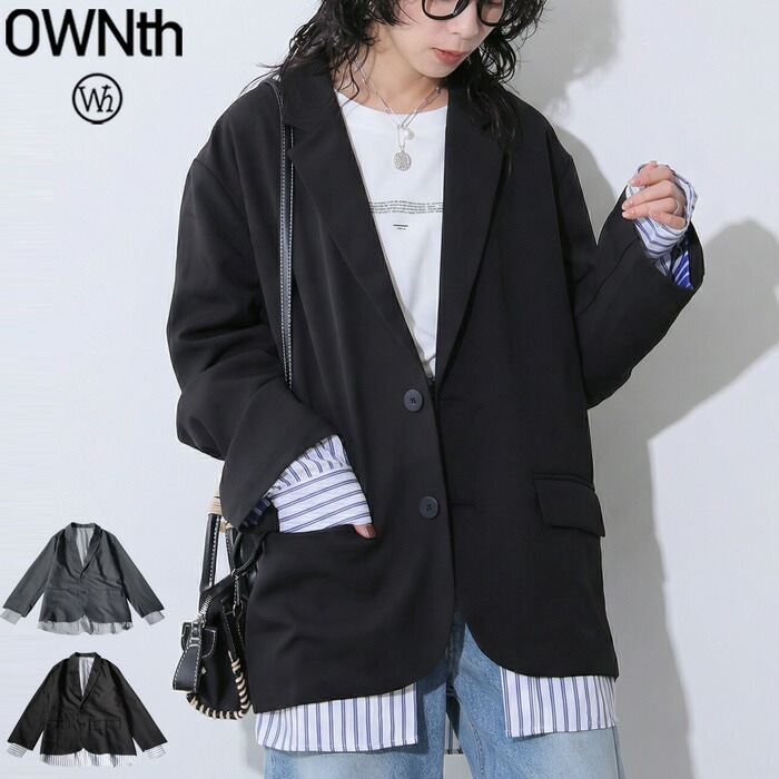 テーラードカラー ジャケット レディース レイヤード風 送料無料・メール便不可 | LADIES ALL ITEM | | antiqua公式サイト