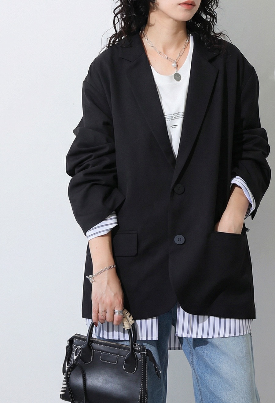 テーラードカラー ジャケット メンズ レイヤード風 送料無料・メール便不可 | MENS ALL ITEM | | antiqua公式サイト