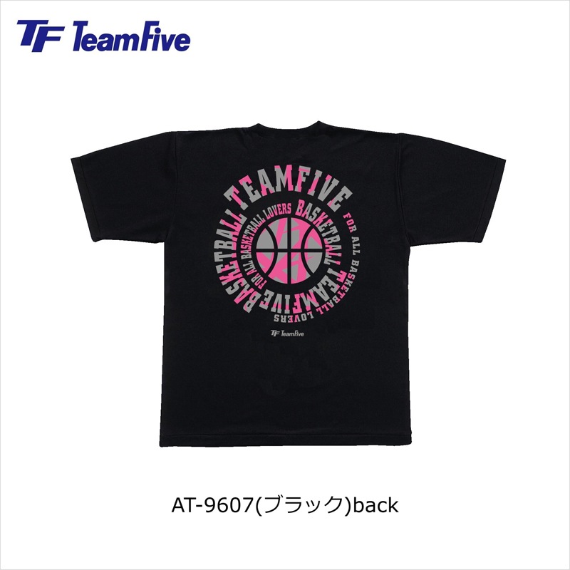 TeamFive チームファイブ Tシャツ「チームファイブ・バスケットボール！」ネイビー、ブラック (AT-9601, AT-9607) ※1枚までメール便発送可能 | バスケットボール ...