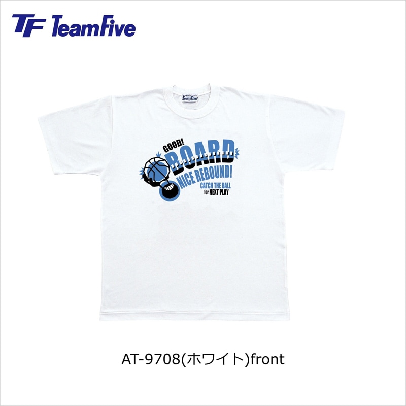 TeamFive チームファイブ Tシャツ「グッド・ボード！」ネイビー、ホワイト (AT-9701, AT-9708) ※1枚までメール便発送可能 | バスケットボール,ウェア | イシダスポーツ