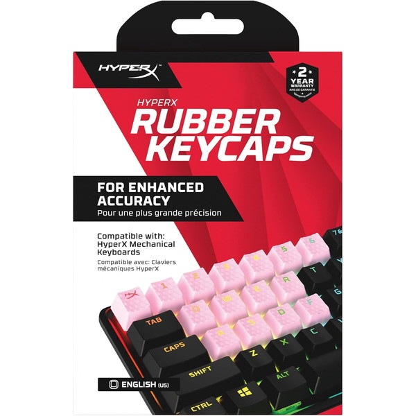0196188737330 HyperX ラバーキーキャップ HyperX Rubber Keycaps ピンク 19キー:Esc/1～6 ...