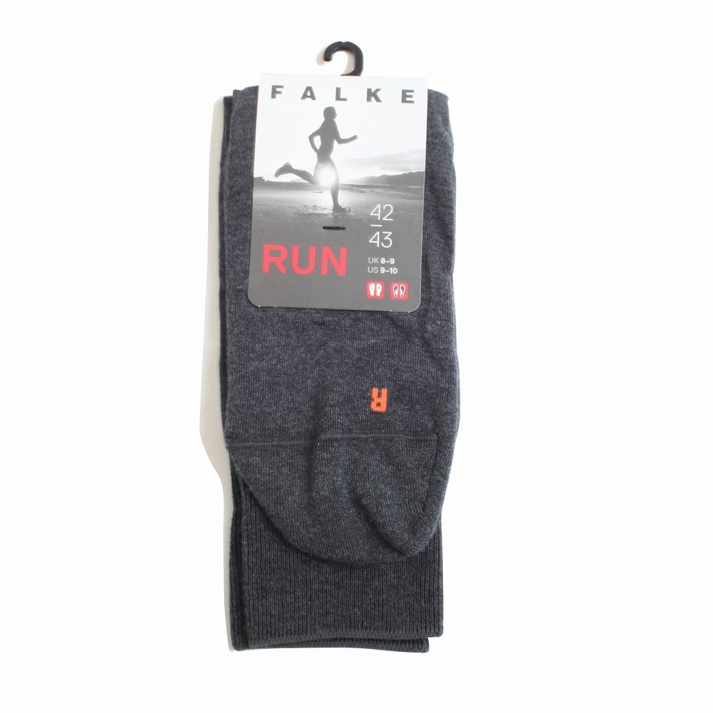 FALKE ファルケ ソックス 16605 RUN SOCKS MEN DARK GREY 42/43 | BRAND,F,FALKE ...