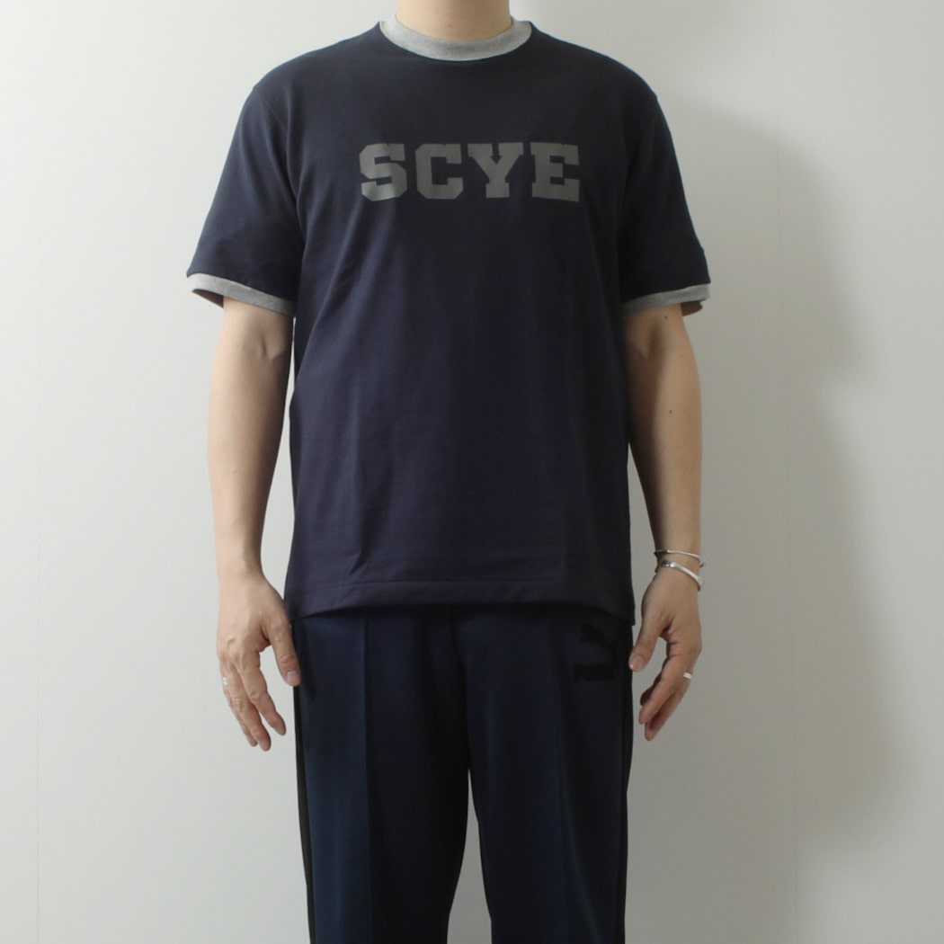 Scye BASICS サイベーシックス Tシャツ ロゴプリント Logo-Printed T-shirt ネイビー | BRAND,S,Scye/SCYE BASICS | 大阪セレクト ...