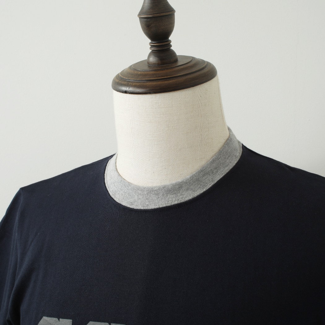 Scye BASICS サイベーシックス Tシャツ ロゴプリント Logo-Printed T-shirt ネイビー | BRAND,S ...