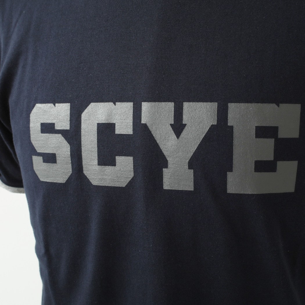 Scye BASICS サイベーシックス Tシャツ ロゴプリント Logo-Printed T-shirt ネイビー | BRAND,S ...