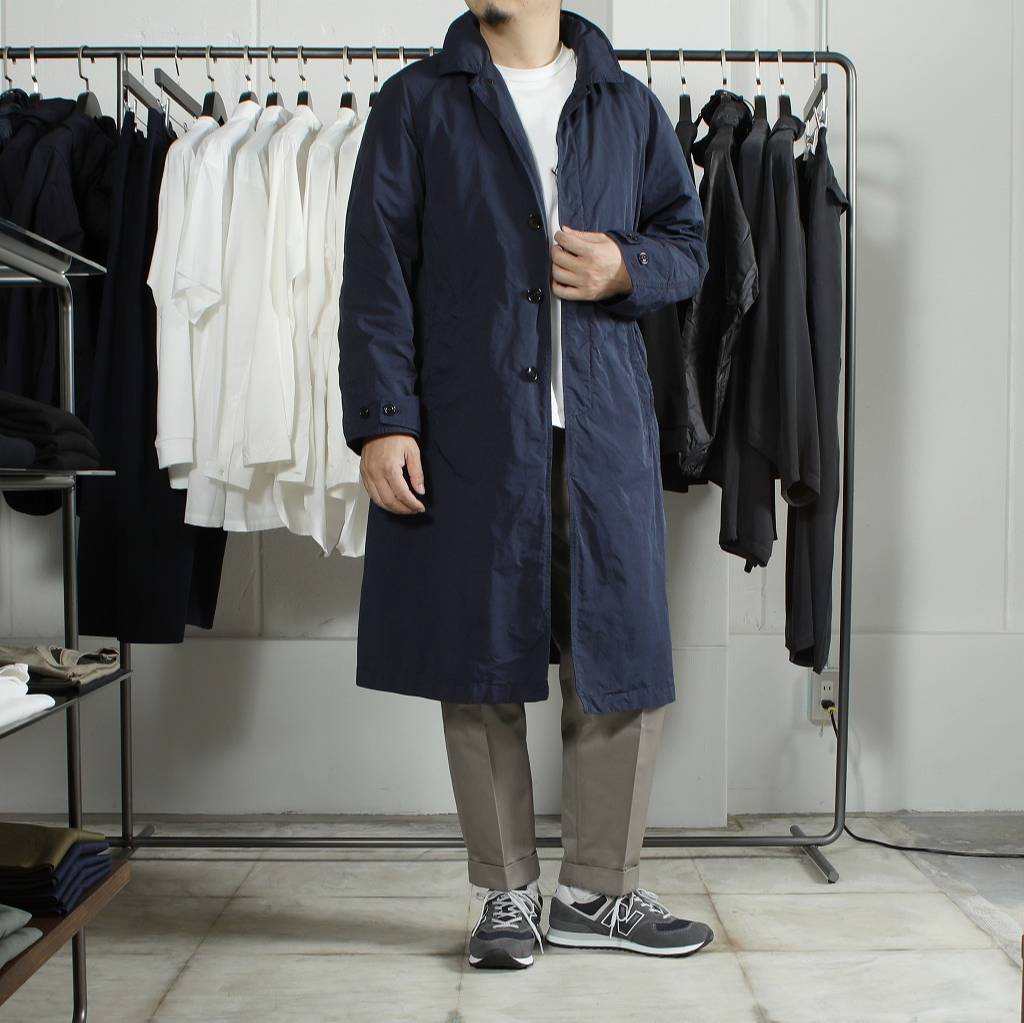 Scye /SCYE BASICS サイベーシックス N/P Garment Dyed Balmacaan Coat バルマカーンコート ...