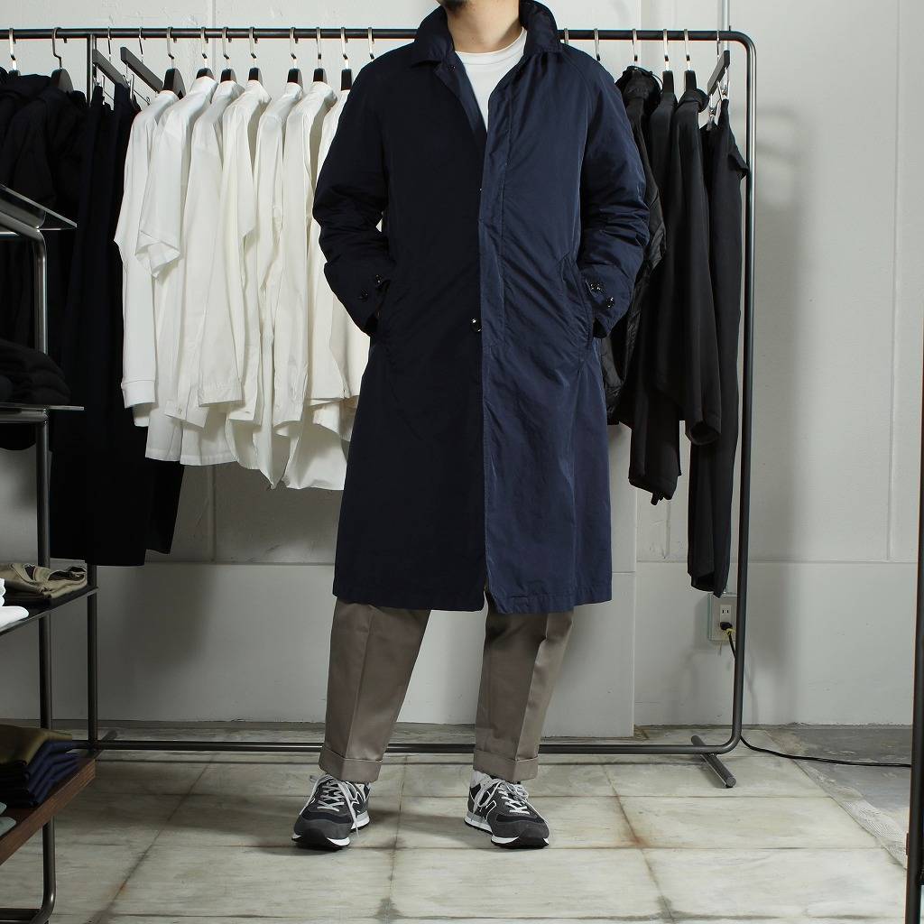 Scye /SCYE BASICS サイベーシックス N/P Garment Dyed Balmacaan Coat バルマカーンコート ...