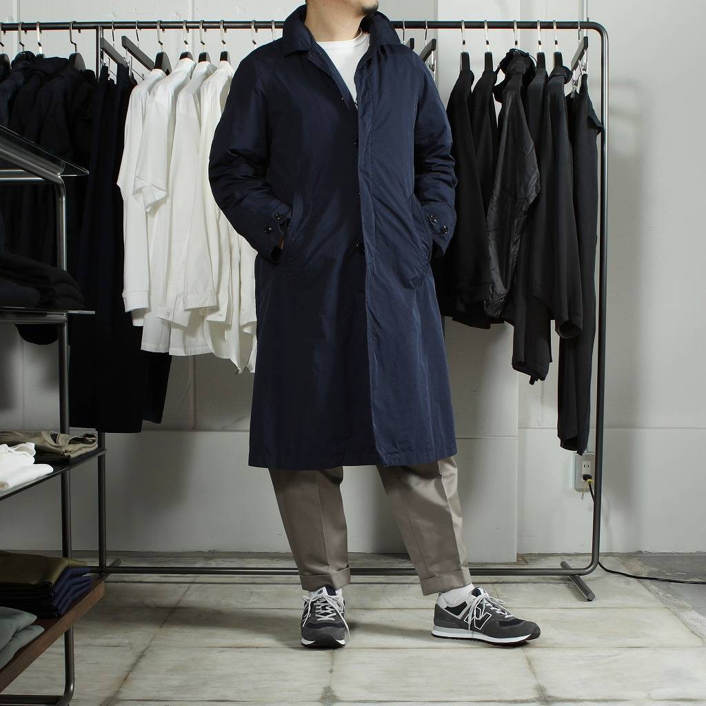 Scye /SCYE BASICS サイベーシックス N/P Garment Dyed Balmacaan Coat バルマカーンコート ...