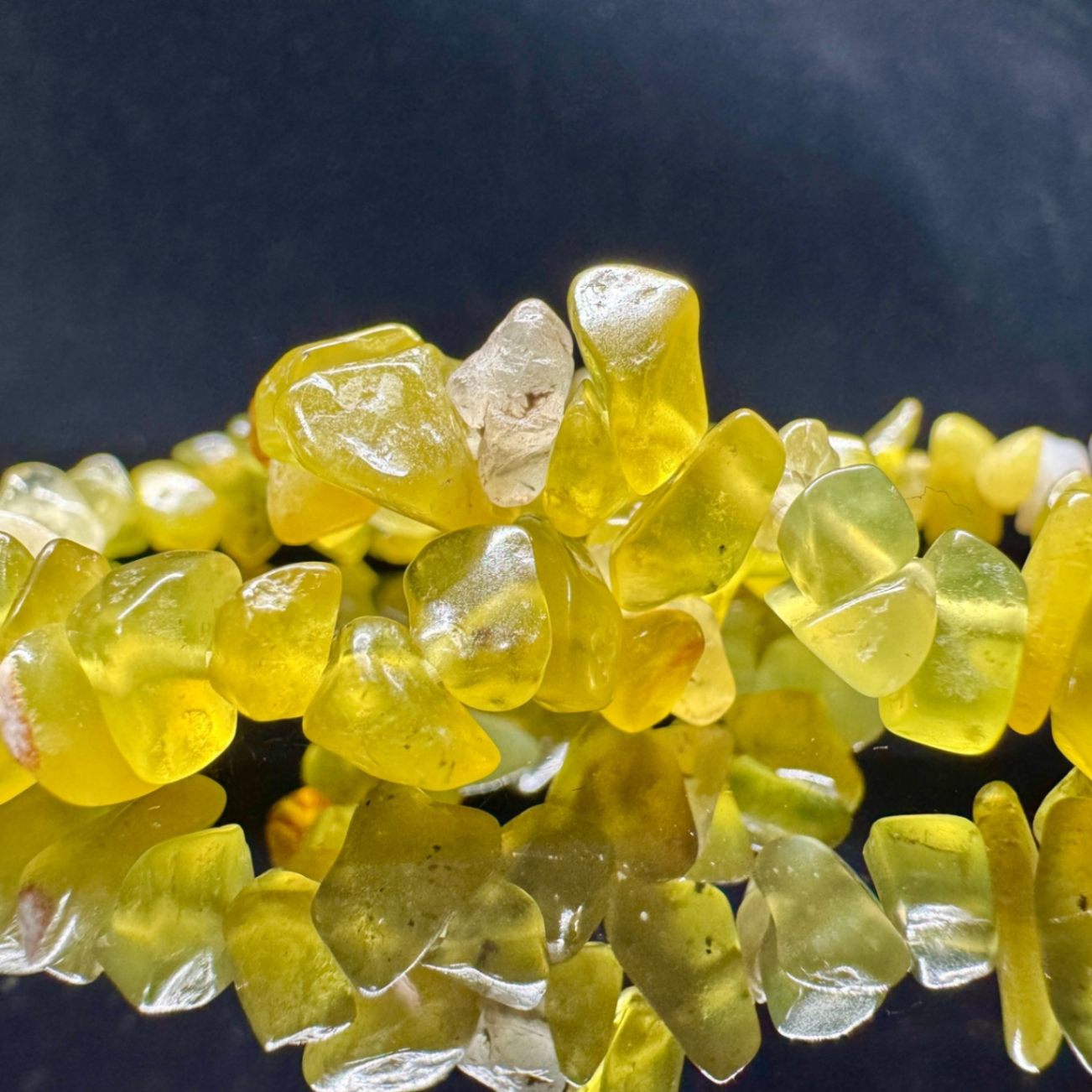 オリーブサーペンティン 細石ブレスレット｜Arancia Stone アランシアストーン公式通販