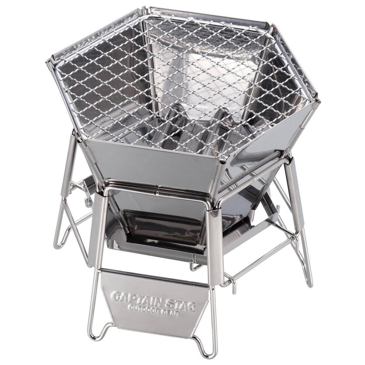 送料無料】キャプテンスタッグ BBQステンレスグリル650 UG-68