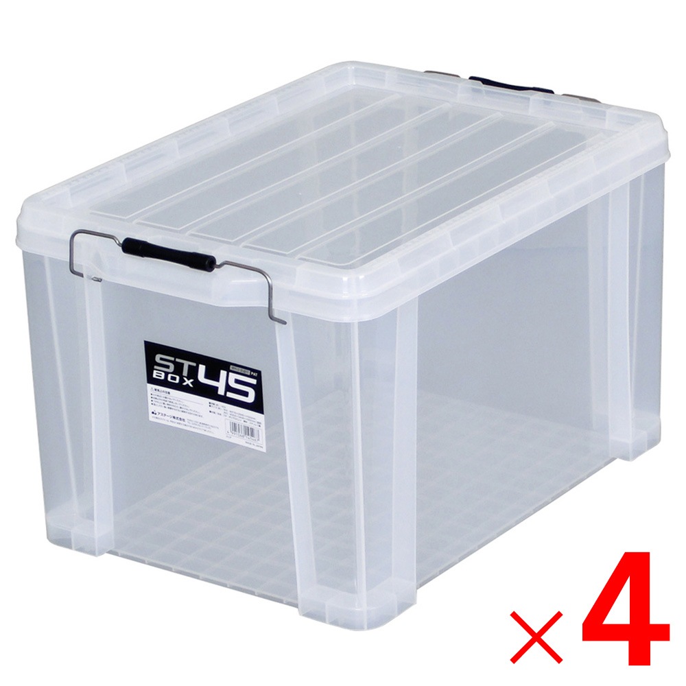 【送料無料】JEJアステージ STボックス 収納ボックス 収納コンテナ #45 クリア ×4個 ケース販売 | 工具,工具箱・キャビネット,道具箱 | アークランズオンライン