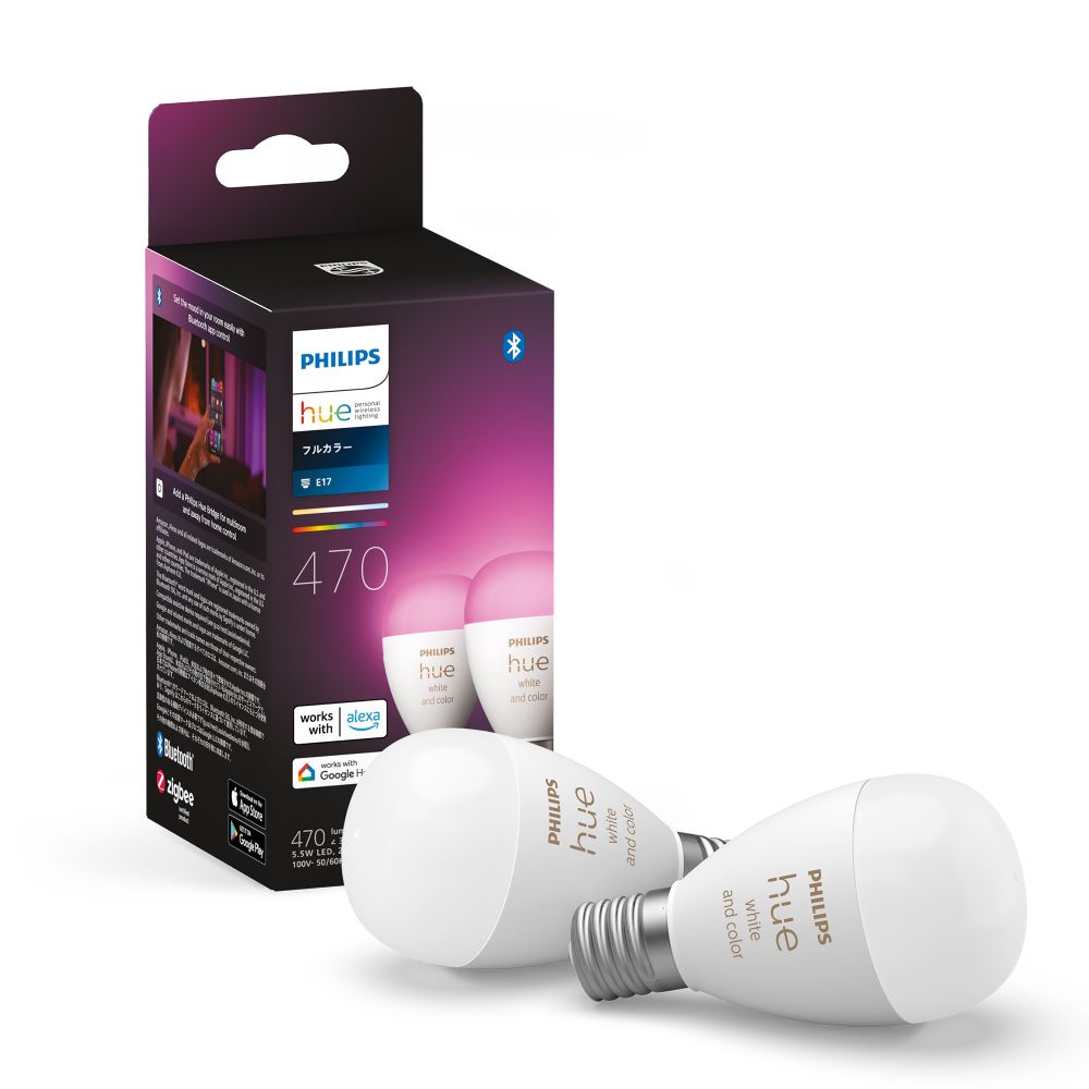 【送料無料】フィリップス Hue フルカラー 電球 E17 40形相当 2個入 PH17WC2 | 家電・照明・電材,照明器具・電球,LED電球,E17口金 小型電球,40形相当 | アーク ...