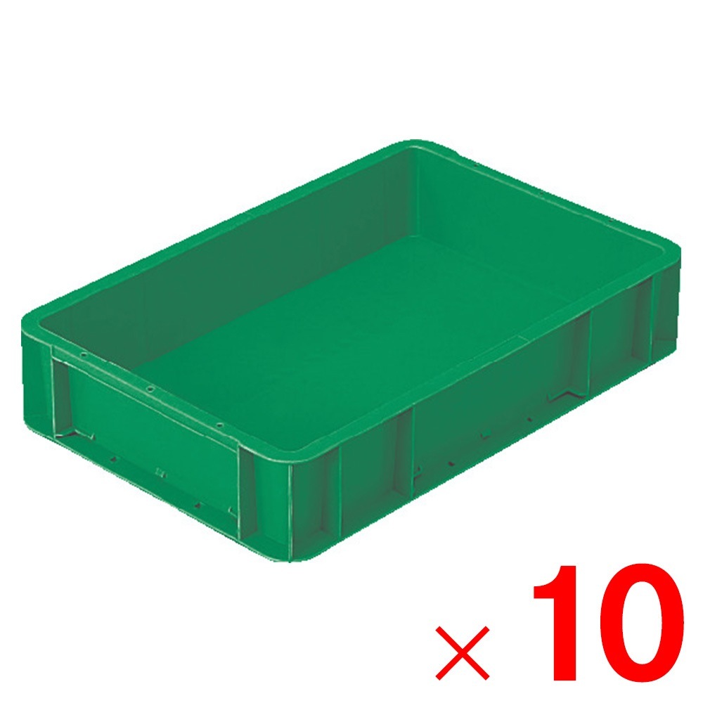 【送料無料】【法人限定】サンコー サンボックス TP341D 水抜き孔無 グリーン 201256-00 ×10個 セット販売 【メーカー直送・代引不可・置配不可】 | プラスチック用品 ...