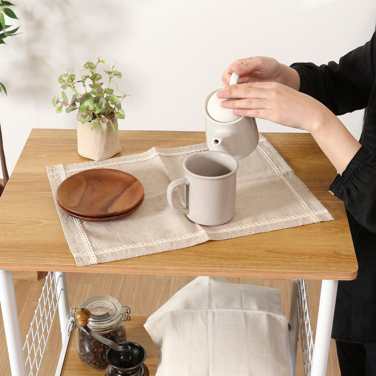 【送料無料】不二貿易 レンジワゴン FBC-9812 WH/NA 【メーカー直送・代引不可・置配不可・配送地域限定】 | 収納・家具,レンジ台・台所収納,レンジ台・家電ラック | アークランズ ...