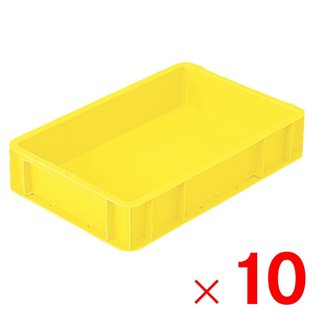 【送料無料】【法人限定】サンコー サンボックス TP341D 水抜き孔無 イエロー 201256-00 ×10個 セット販売 【メーカー直送・代引不可・置配不可】 | プラスチック用品 ...