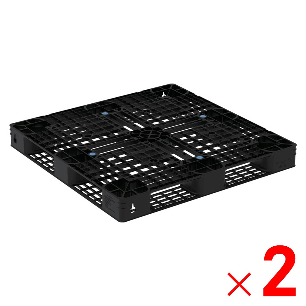 【送料無料】【法人限定】サンコー パレット D4-1111-17 再生ブラック 812332-00 ×2個 セット販売 【メーカー直送・代引不可・置配不可】 | プラスチック用品,パレット ...