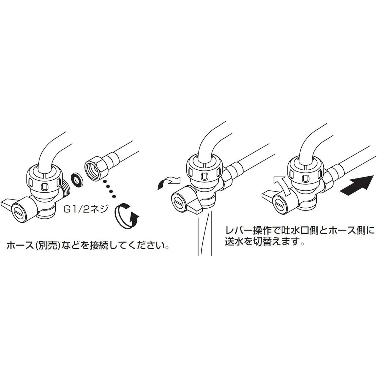 サンエイ SANEI 切替コック PU6-66F-13 | 水廻り・水道用品,水栓補修パーツ,吐水管先端部品,水栓カップリング | アーク ...