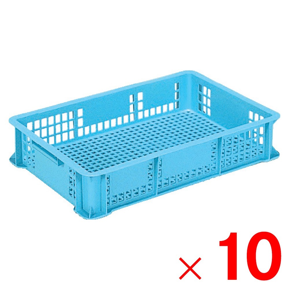 【送料無料】【法人限定】サンコー サンテナー B#19K ライトブルー 101909-00 ×10個 セット販売 【メーカー直送・代引不可・置 ...