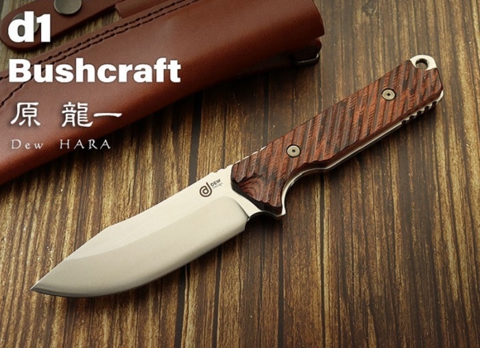 【特価品】DEW ブランド d1 BE-PAL コラボモデル ブラウンパッカーウッド ブッシュクラフトナイフ,DEW HARA KNIFE ...