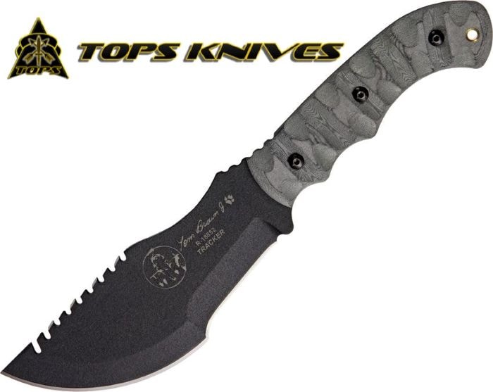 トップス TPTBT010RMT トムブラウン トラッカー RMT 1095高炭素鋼/マイカルタ ハンドル ナイフ TOPS Tom ...