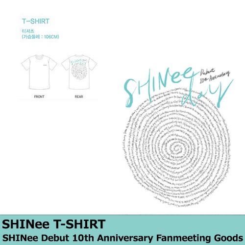 【予約】SHINee T-SHIRT WH 「SHINee Debut 10th Anniversary Fanmeeting Goods」