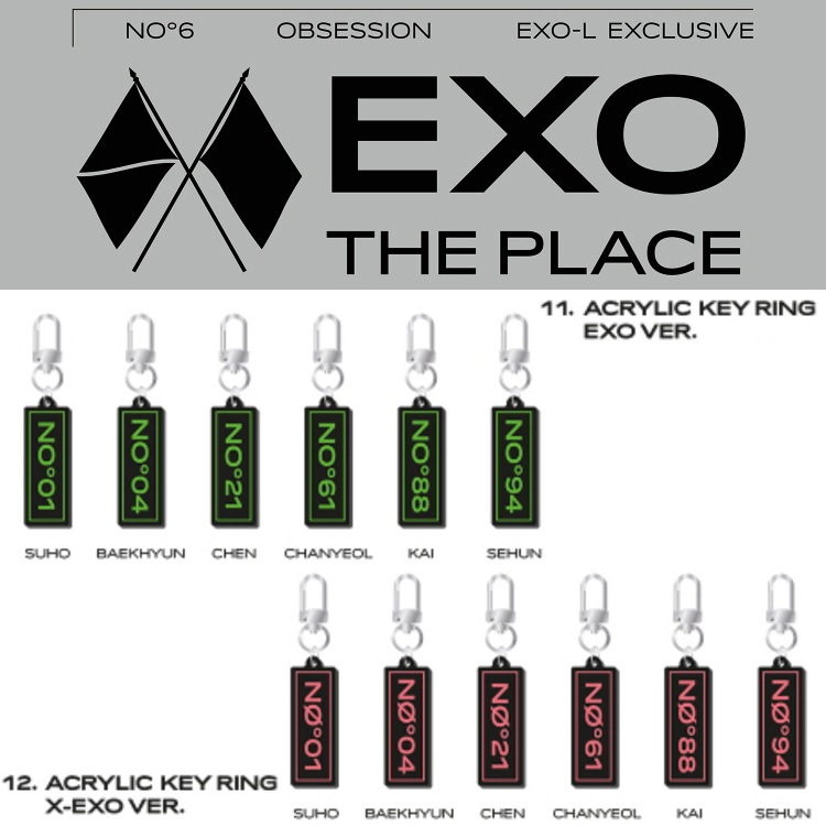 【予約】EXO ACRYLIC KEY RING「EXO THE PLACE EXO-L EXCLUSIVE OFFICIAL MD」