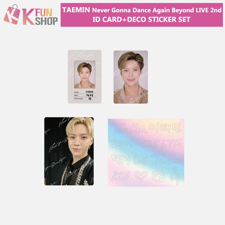 【予約】TAEMIN ID CARD+DECO STICKER SET「Beyond LIVE - TAEMIN Never Gonna ...