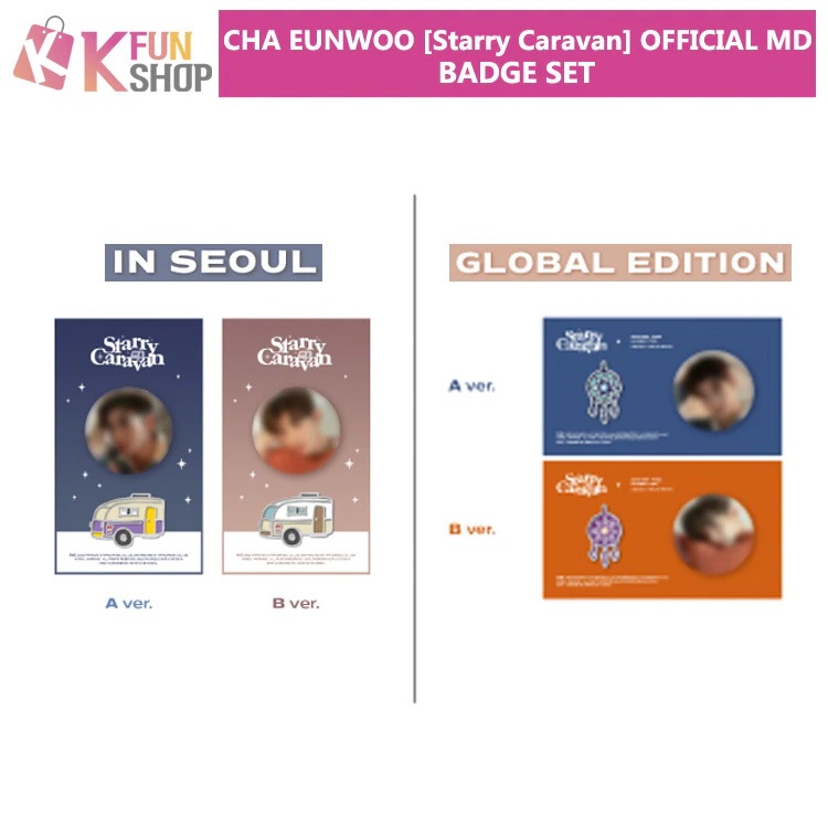 CHA EUNWOO BADGE SET_2022 Just One 10 Minute[Starry Caravan]公式MD