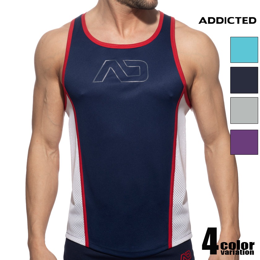 ADDICTED/アディクティッド SWISH TANK TOP タンクトップ 袖なし ノースリーブ スリーブレス メンズ ファッション ...