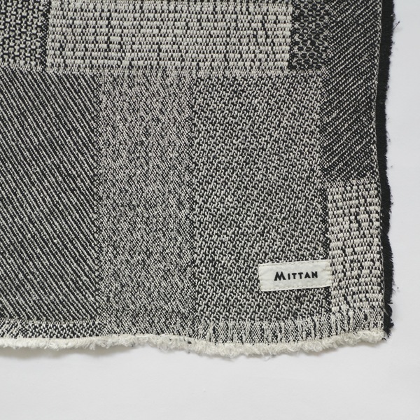 MITTAN 絹布巾 白黒