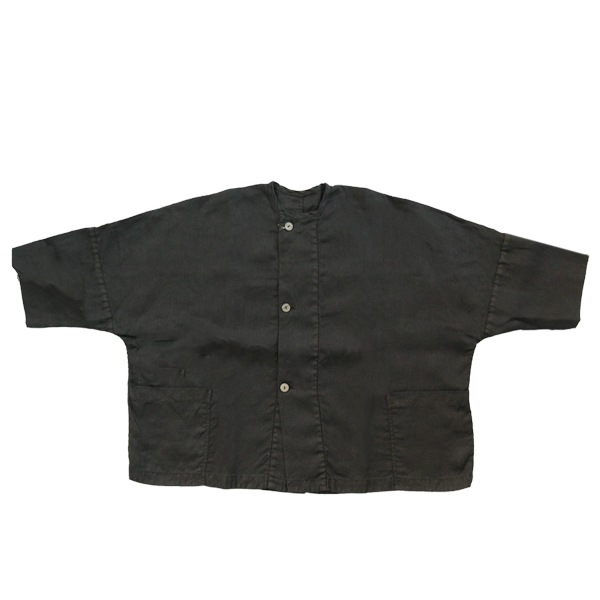 MITTAN JK-68DC さざ波大麻ワイドジャケット 柿渋×墨 送料無料